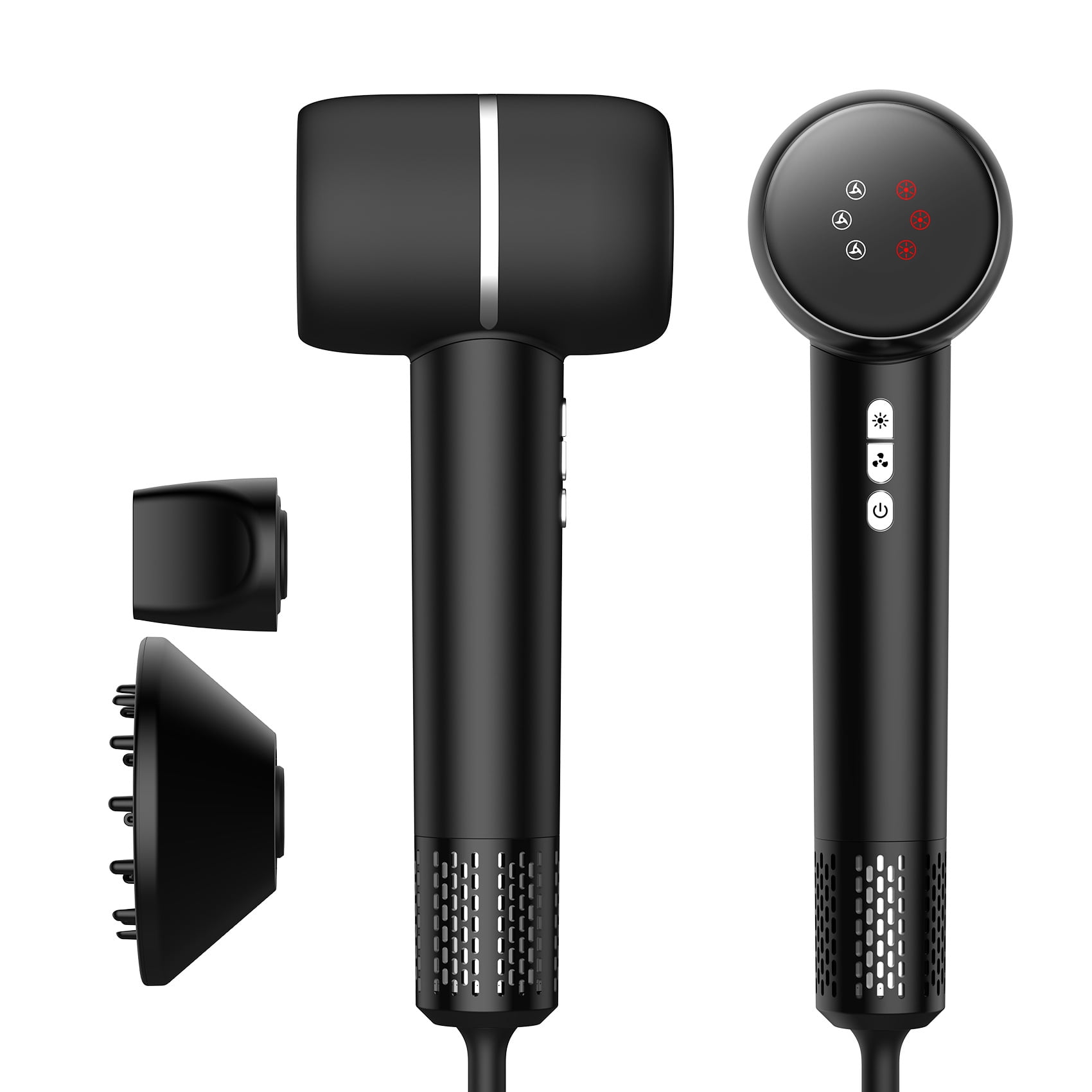 Professional High-Speed Hair Dryer with 110,000 RPM Brushless Motor ...