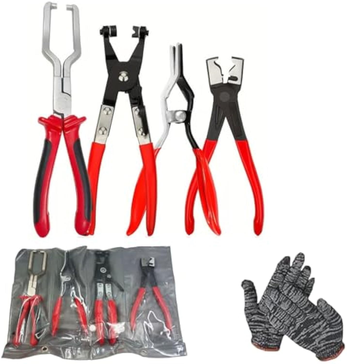 Professional Hose Clamp Kit, Auto Pliers Removal Tools for Water Pipe ...