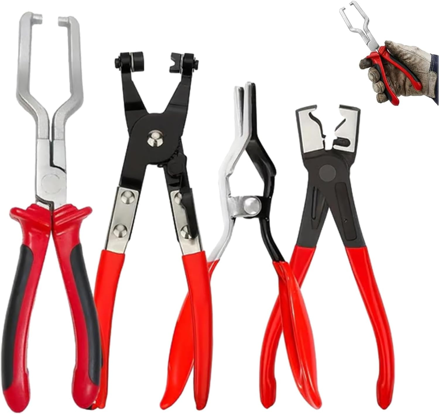 Professional Hose Clamp Kit, Hose Clamp Pliers, Oil Filter Pliers, Fuel ...