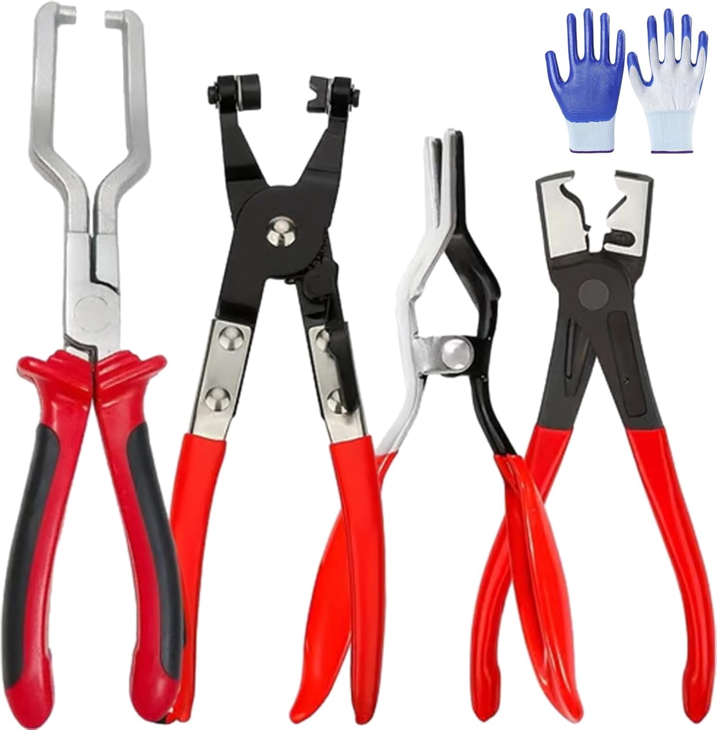 Professional Hose Clamp Kit, Hose Clamp Pliers, Oil Filter Pliers, Fuel ...