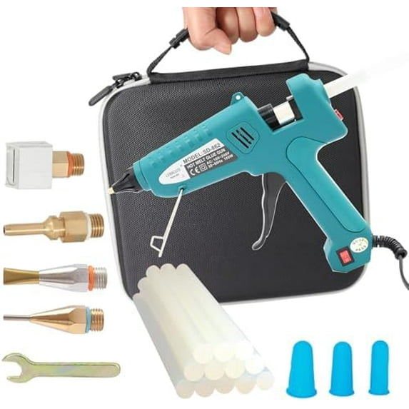 Professional Hot Glue Gun Kit with Case, Full Size Hot Glue Guns Luxury ...