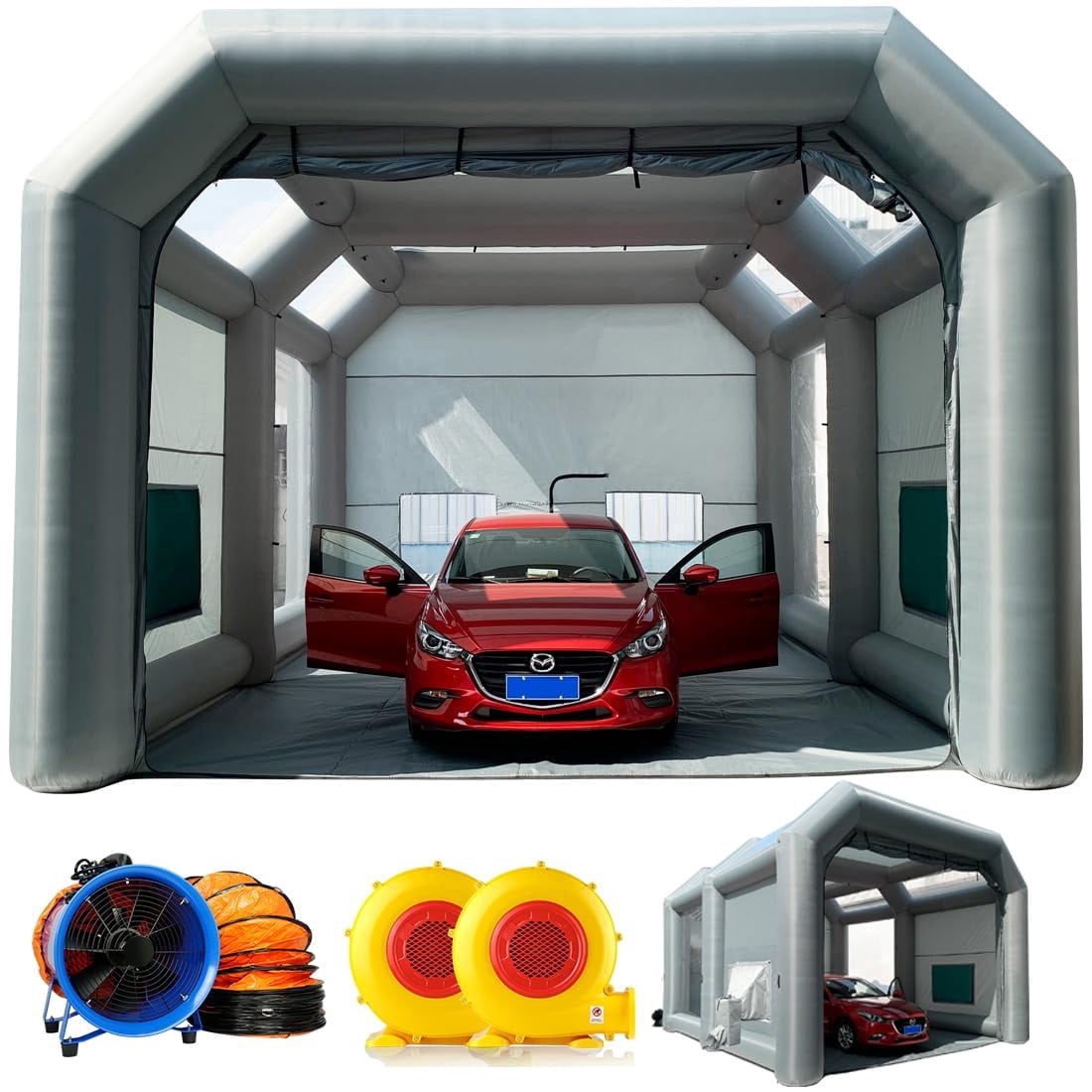 Professional Inflatable Paint Booth 23x20x14.5Ft with Air Extractor ...