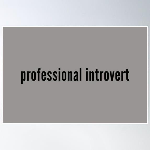 Professional Introvert Poster Wall Art, Modern Wall Decor, 12x18 ...