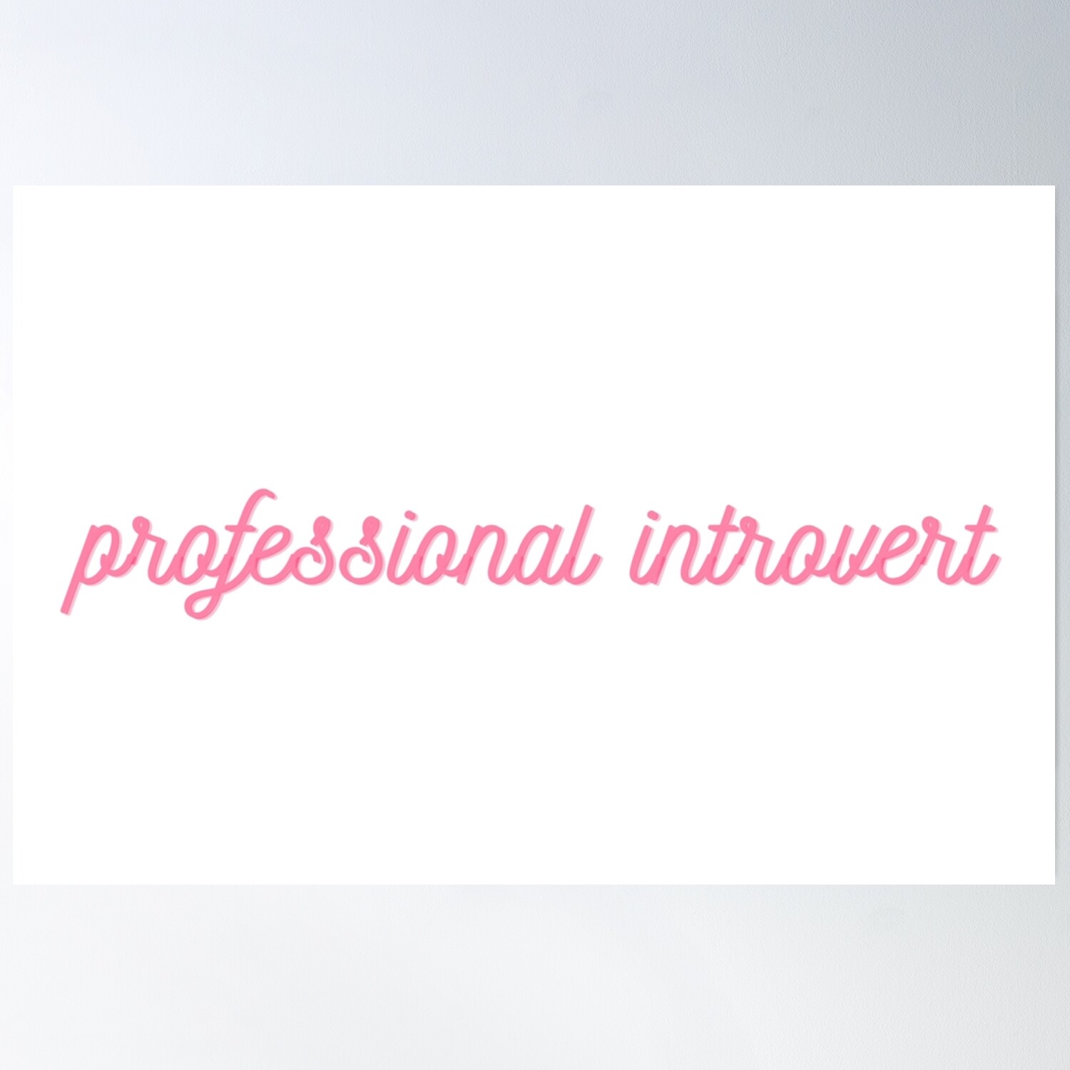 Professional Introvert Poster Wall Art, Modern Wall Decor, 8x12 ...