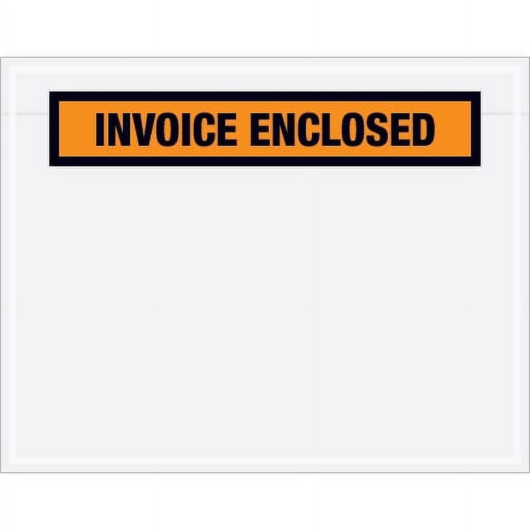 Professional Invoicing: "Invoice Enclosed" Envelopes - Orange (7" x 5 1 ...