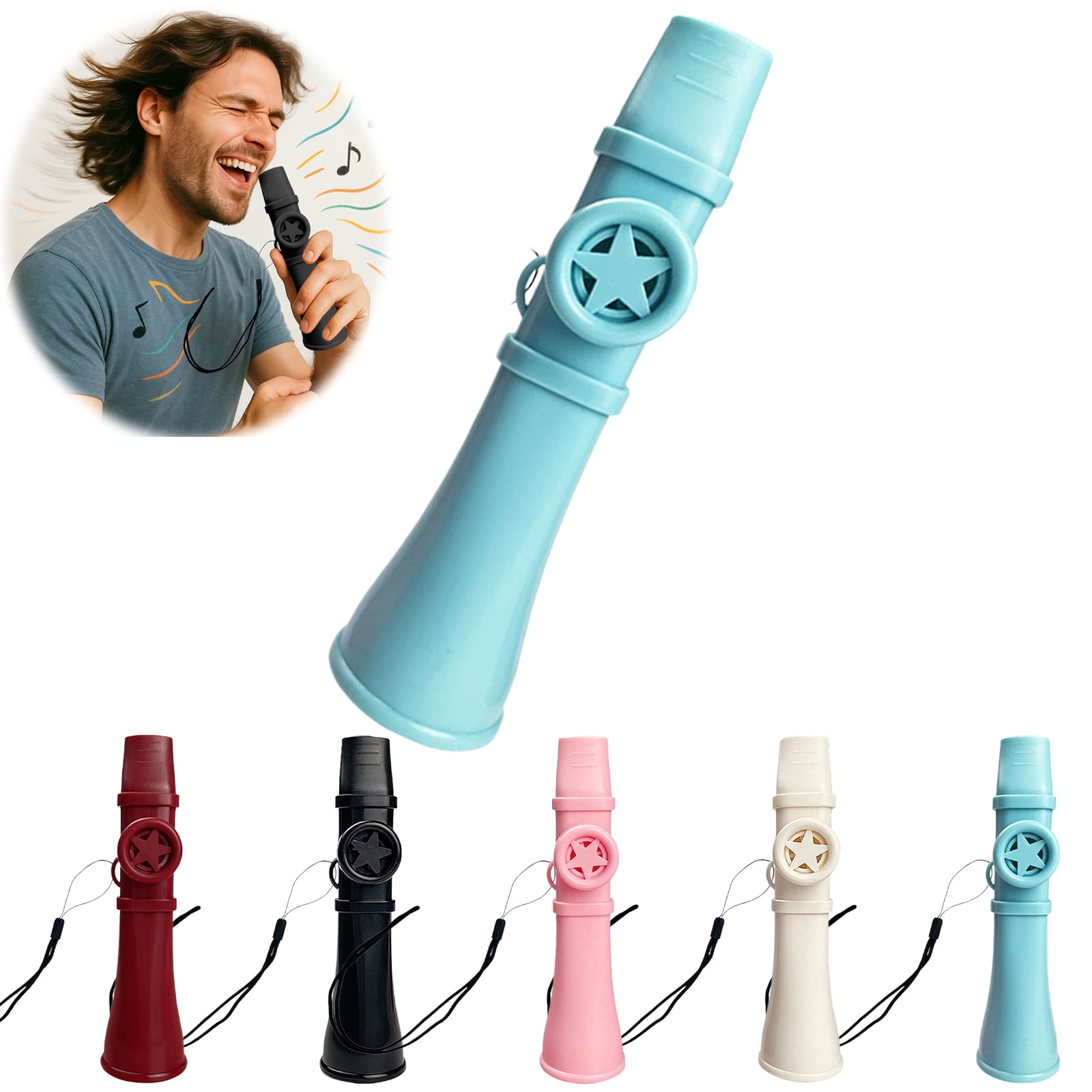 Professional Kazoo for Adults Kids Upgrade Plastic Kazoos with Adjustable Tone Multi Colors ...