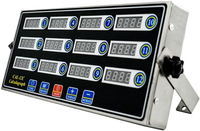 Professional Kitchen Timer with 12 Channels, Commercial LED Digital ...