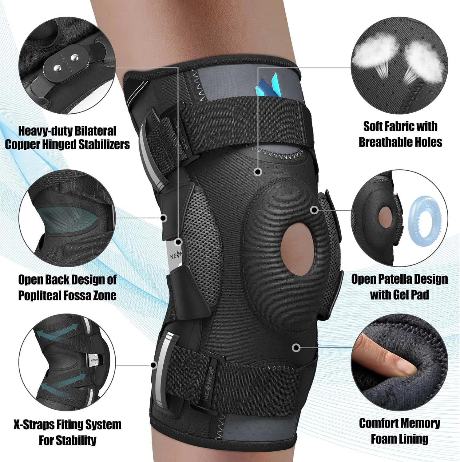 Professional Knee Brace for Knee Pain, Hinged Knee Support with ...