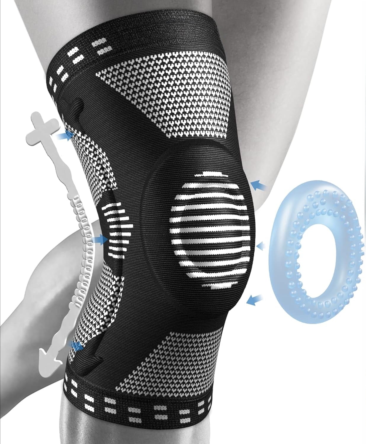 Professional Knee Brace for Pain Relief, Medical Knee Support with ...