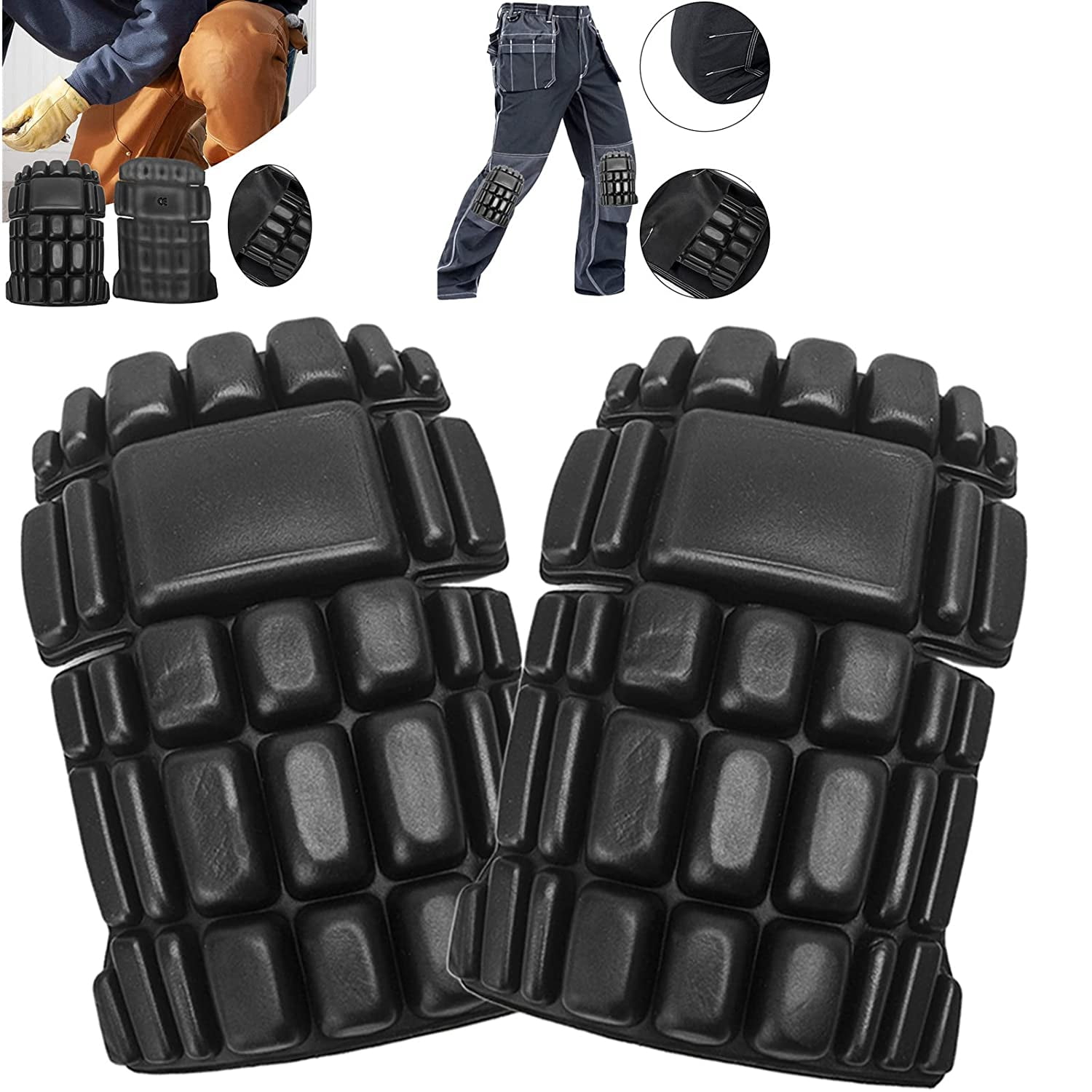 ZZJSM Knee Pads, 1 Pair Inserts for Work Pants, Cargo Pants, Gardening ...