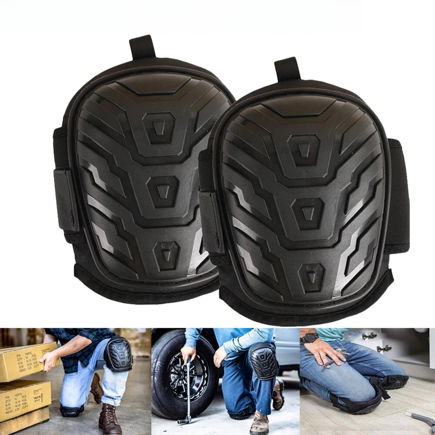 Professional Knee Pads for Work – Heavy-Duty Foam Cushion with Hard Cap ...
