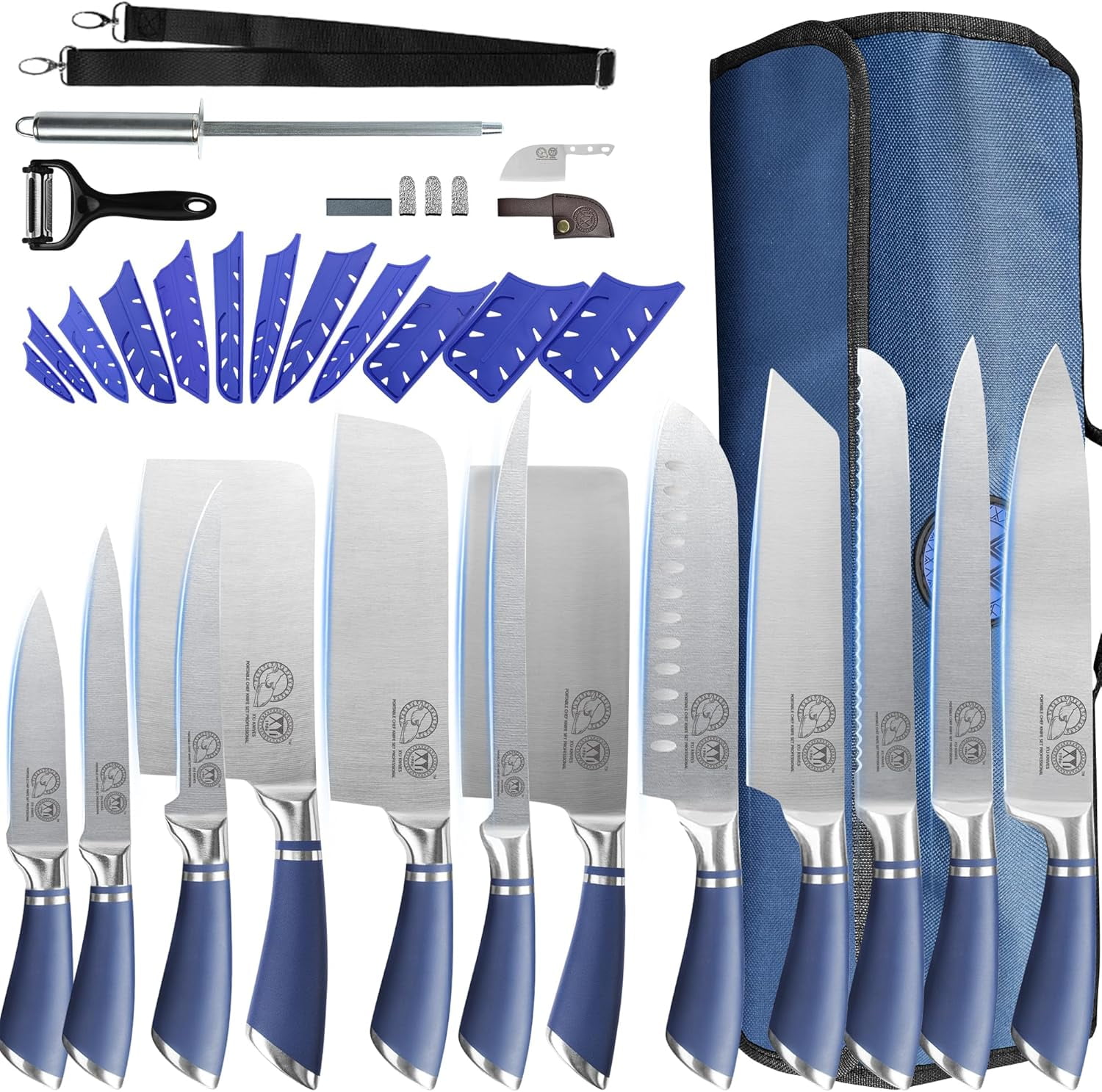 Professional Knife Sets for Master Chefs, 12-pcs Chef Knife Set with ...