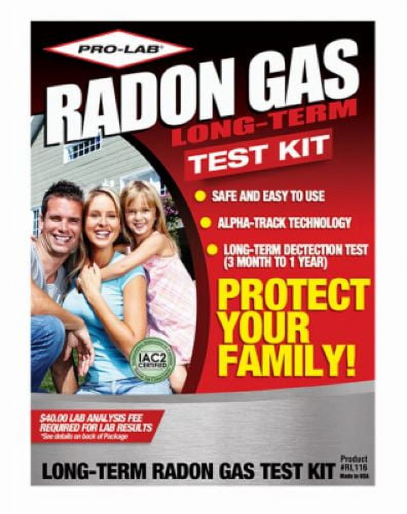 Professional Lab RL116 Long Term Radon Gas Test Kit - Quantity of 12 ...