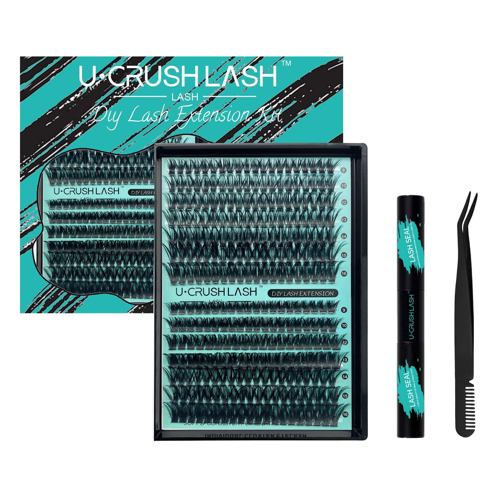 Professional Lash Extension Kit - Includes Individual Lash Clusters ...