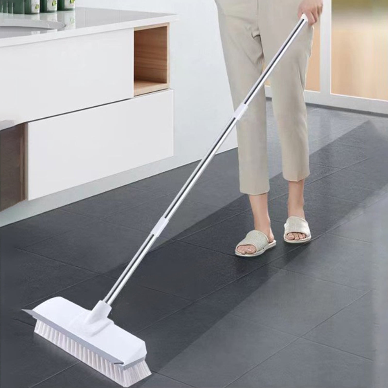 Professional Long Handle Floor Cleaning Brush | 53" Adjustable ...