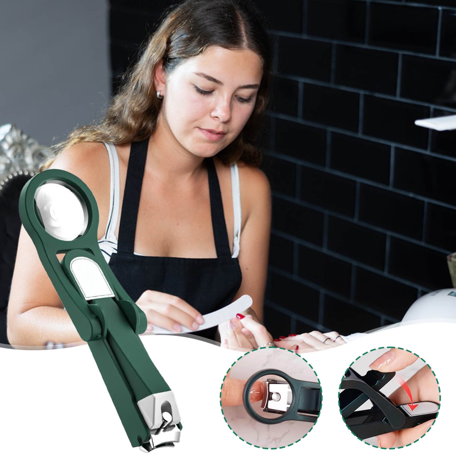 Professional Magnifying Nail Clippers for Seniors - Large Ergonomic Fingernail & Toenail Clipper ...