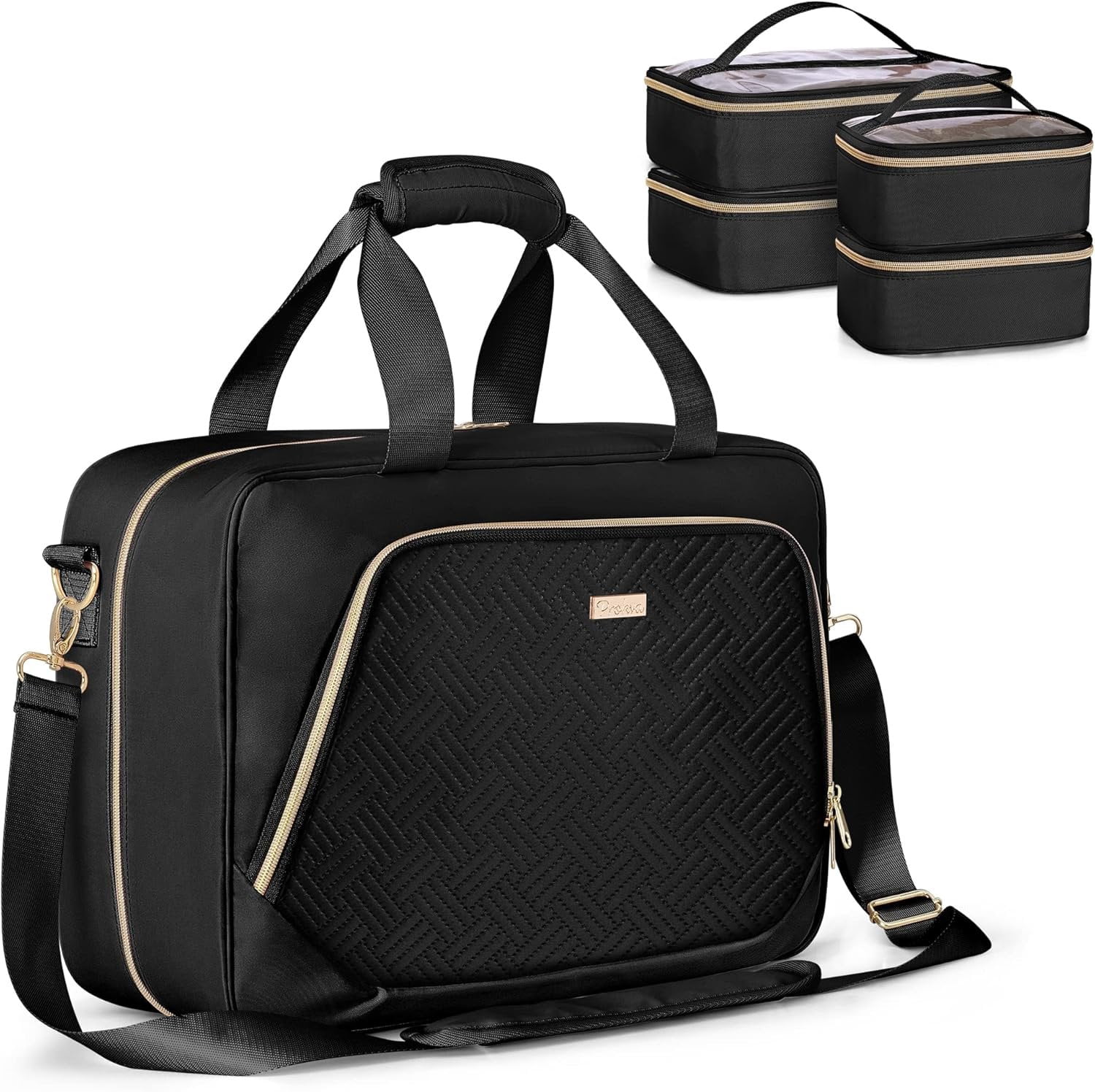 Professional Makeup Artist Travel Case with 4 Detachable Bags, Large ...