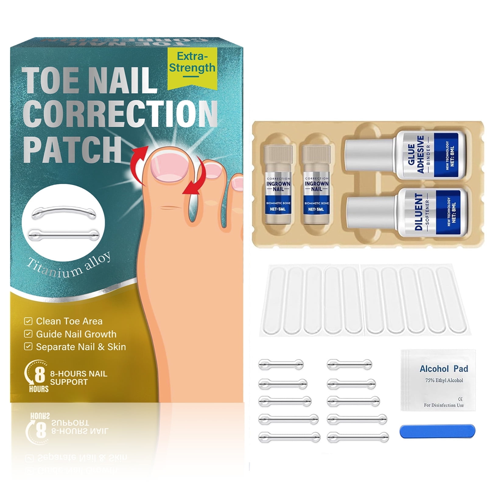 Ingrown Toenail Treatment, Titanium Alloy Ingrown Toenail Corrector for ...