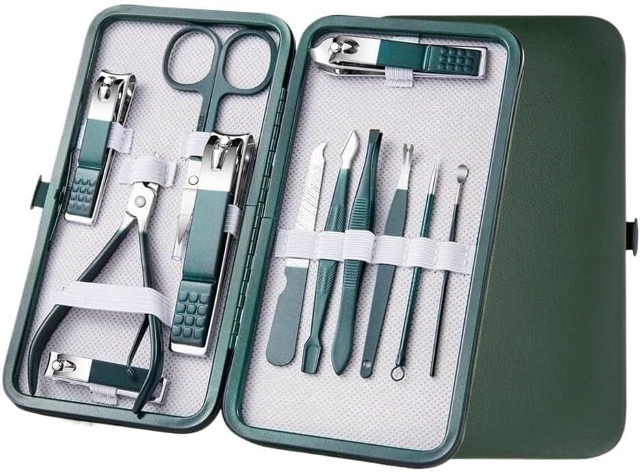 Professional Manicure Pedicure Set, 12 Pieces Stainless Steel Nail ...