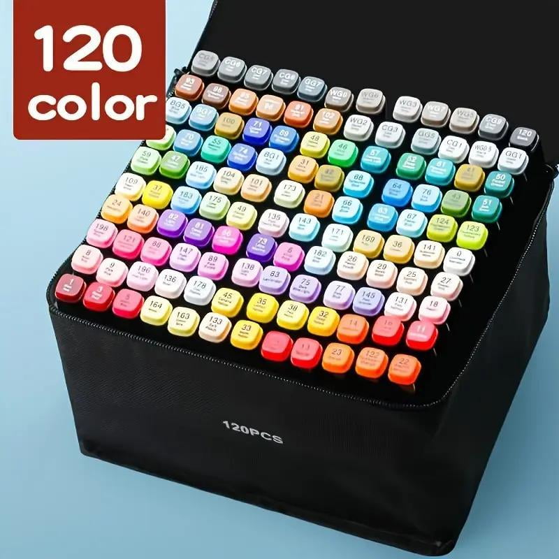 Professional Markers Set 168Colors Dual Tip Art Supplies Quick-Dry ...
