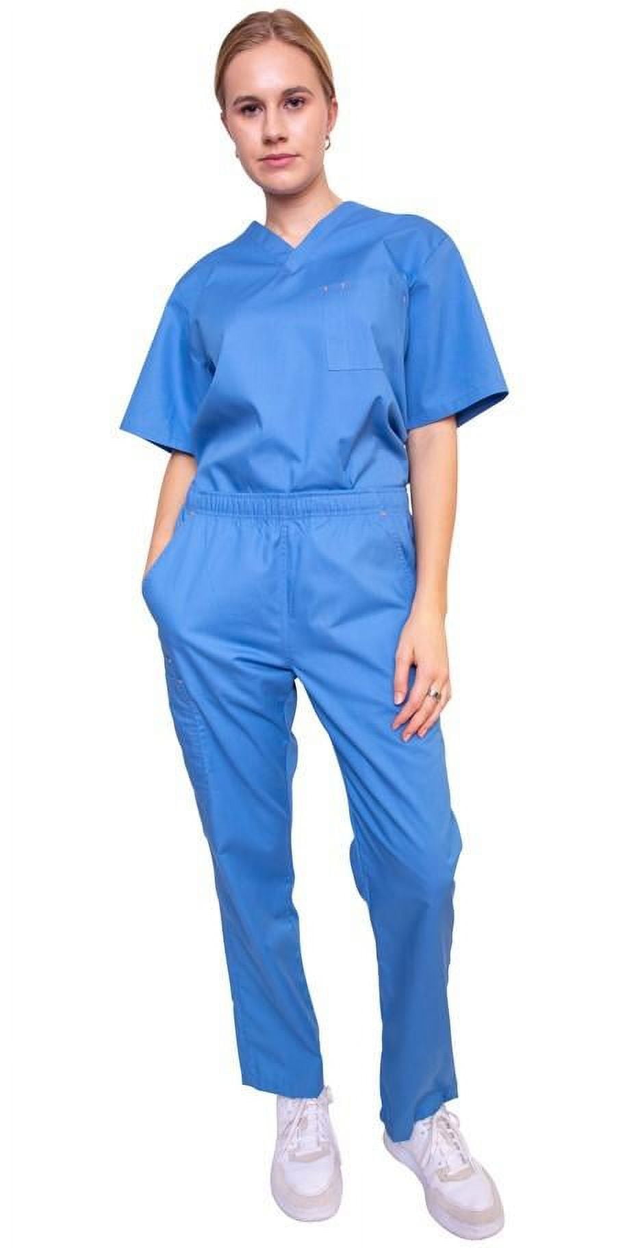 Professional Medical Scrub Uniform Men & Women Unisex V-Neck Scrub Set ...