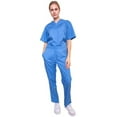 Professional Medical Scrub Uniform Men & Women Unisex V-Neck Scrub Set ...