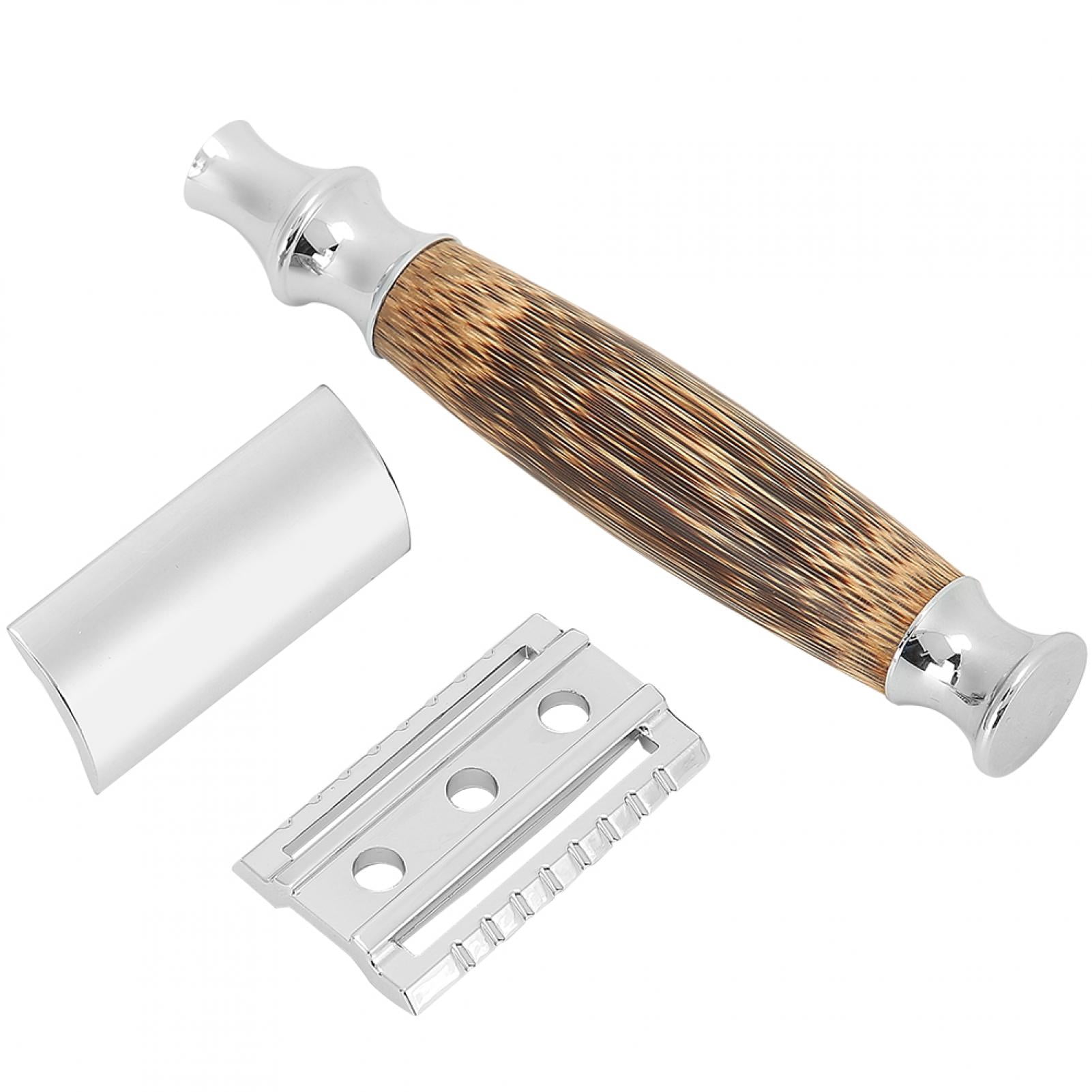 Professional Men Bamboo Handle Manual Shaver Portable Beard Body Hair ...