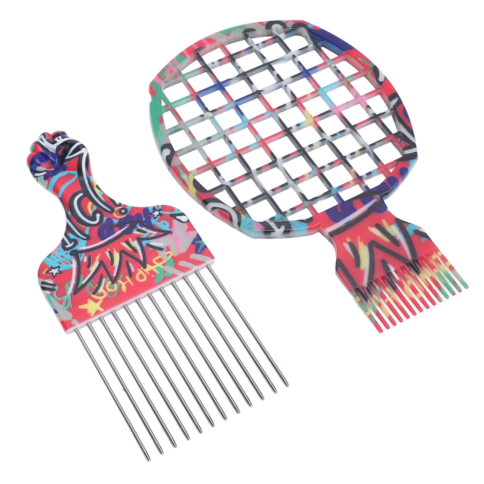 Professional Men Curly Hair Styling Comb Set, Double Sided Tinfoil Iron ...