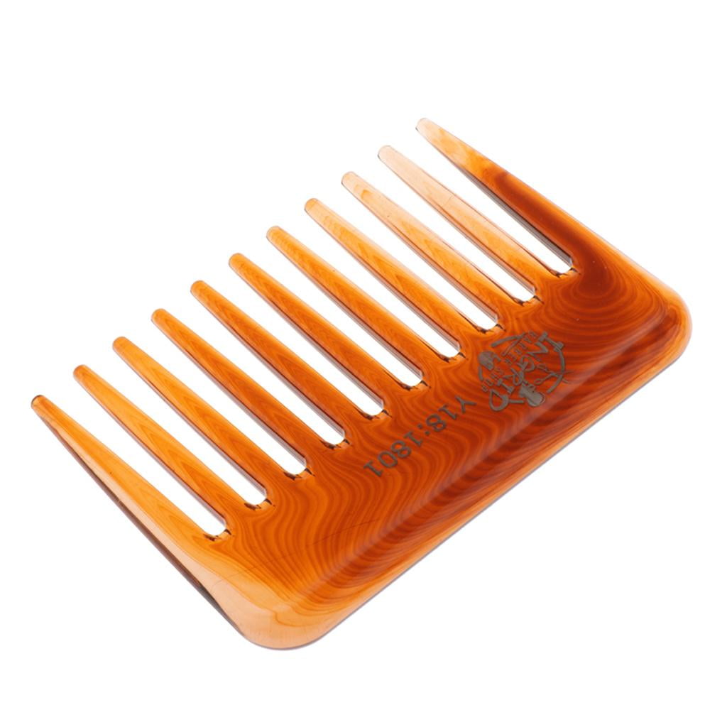 Professional Mens' Detangle Comb Wide Pick Hair Styling Comb Amber ...