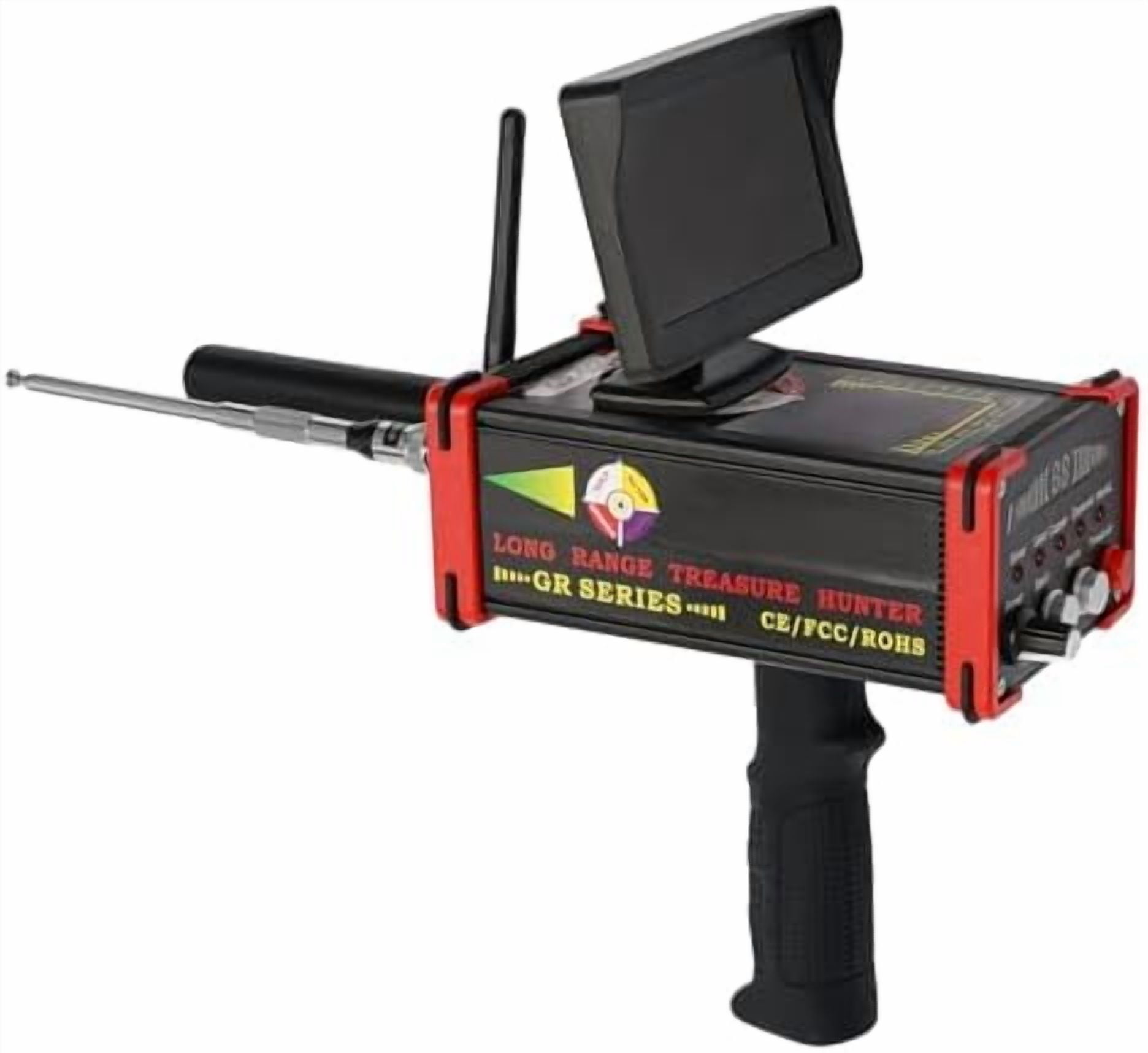 Professional Metal Detector, Black Long Range Metal Finder with LED ...