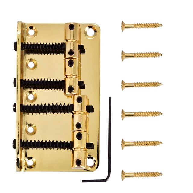 Professional Metal Four string Bass Bridge for 4 string Electric Bass ...