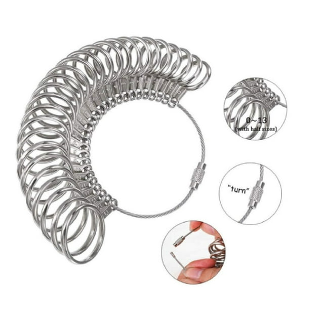 Professional Metal Ring Sizer Gauge & Mandrel Kit – Accurate Finger ...