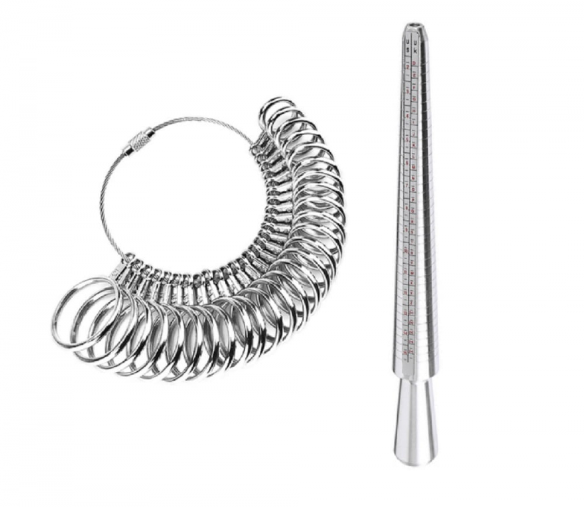 Professional Metal Ring Sizer Gauge & Mandrel Kit – Accurate Finger ...