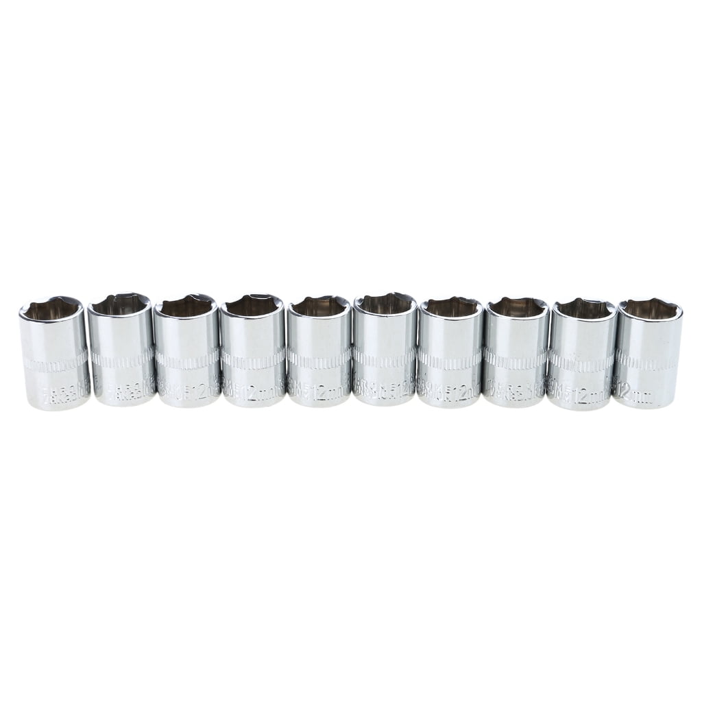 Professional Metric Short Socket Set 1/4Inch Drive 6 Point Size 4mm to ...