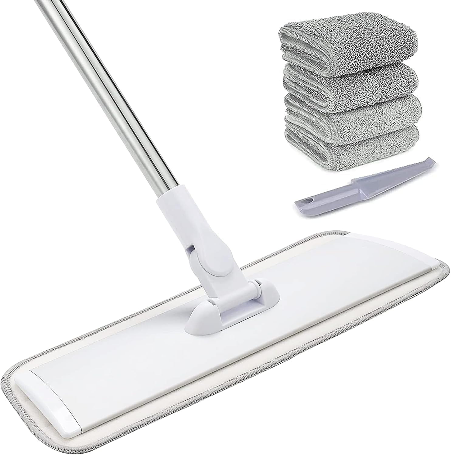 Professional Microfiber Mop Floor Cleaning System, Flat Mop with ...
