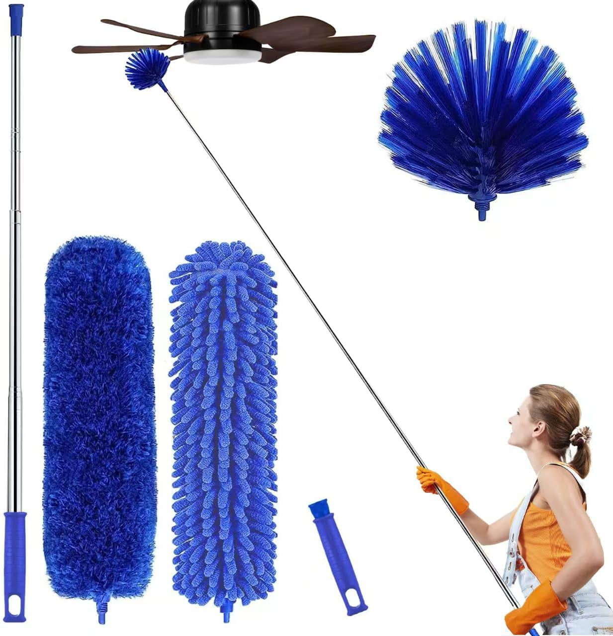 Professional Microfibre Dusters for Cleaning - Extendable 30-81" Cobweb ...
