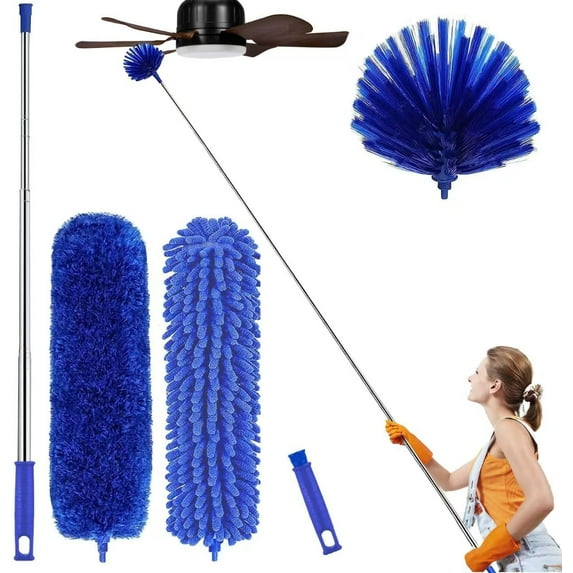Professional Microfibre Dusters for Cleaning - Extendable 30-81" Cobweb ...