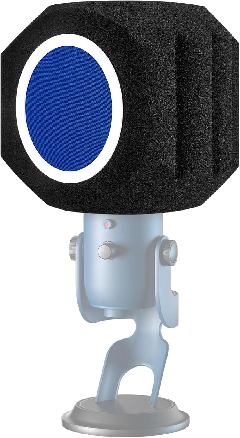 Professional Microphone Isolation Shield with Pop Filter,Reflection ...