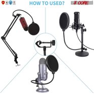 DragonpadUSA Dragonpad Double Studio Black/ White Pop Filter - Walmart.com