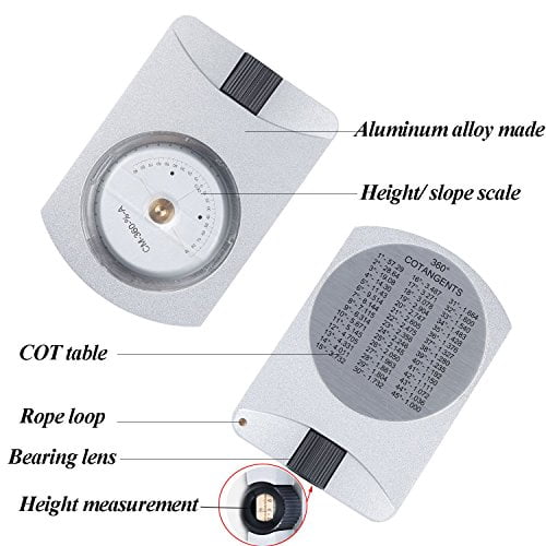 Professional Mini Altimeter Aluminum Sighting Clinometer Slope/Height ...