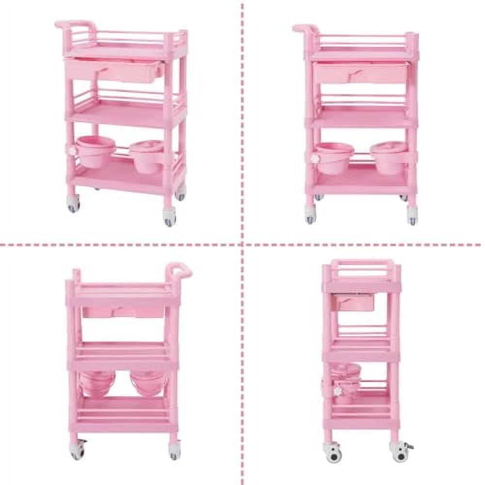 Professional Mobile Medical Trolley Cart Esthetician Cart with Drawer ...