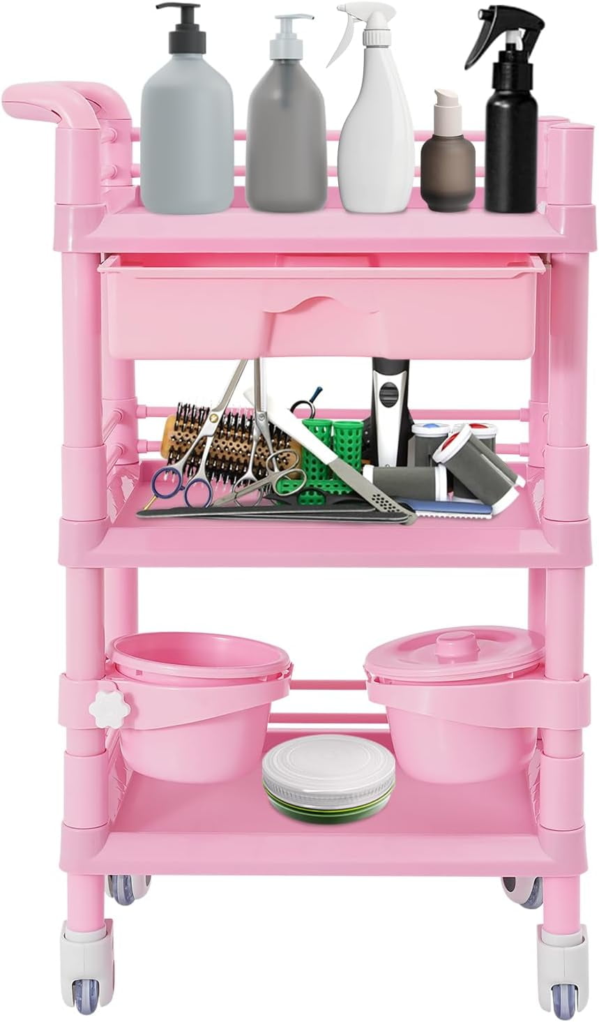 Professional Mobile Medical Trolley Cart Esthetician Cart with Drawer ...