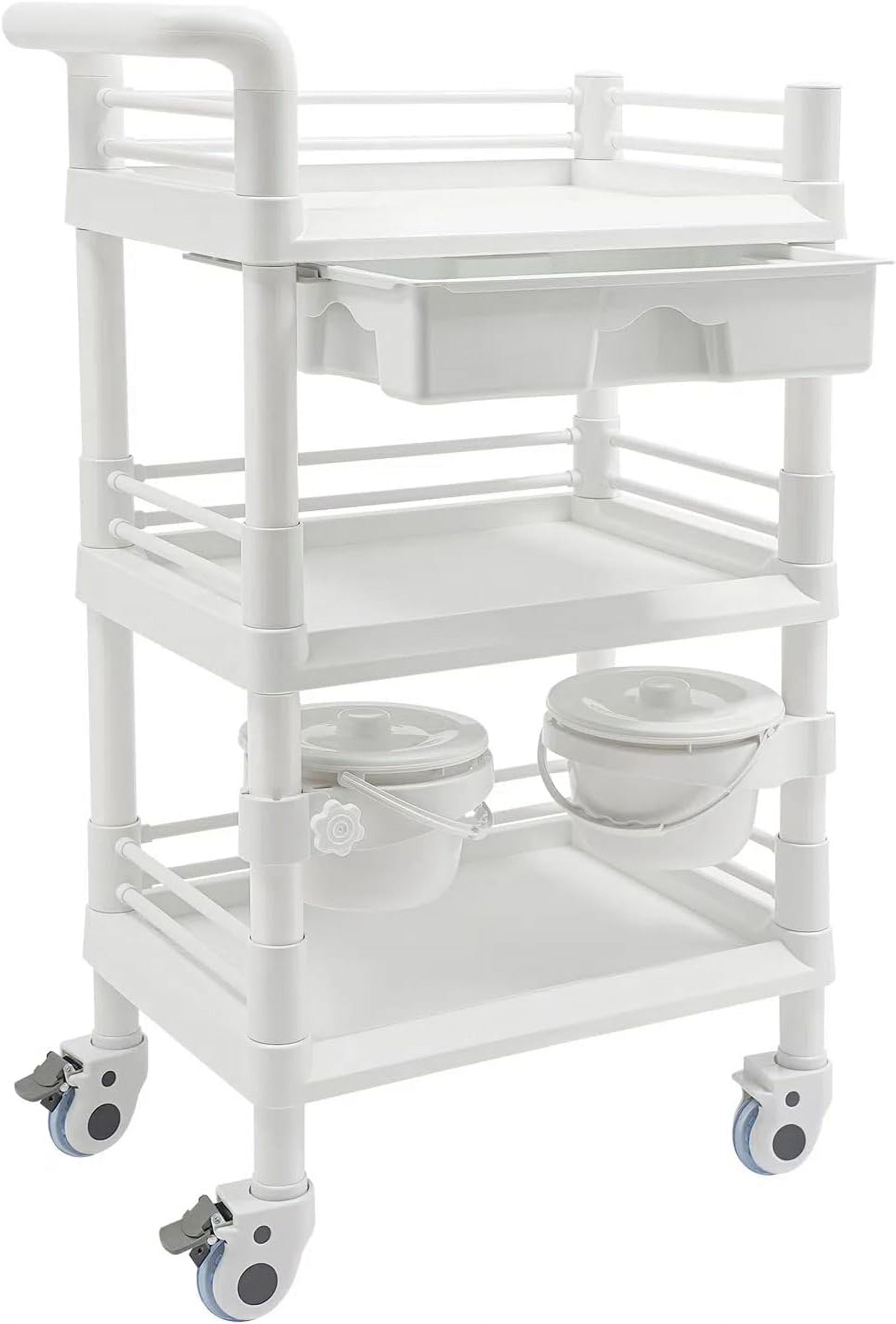 Professional Mobile Medical Trolley Cart Esthetician Cart with Drawer ...