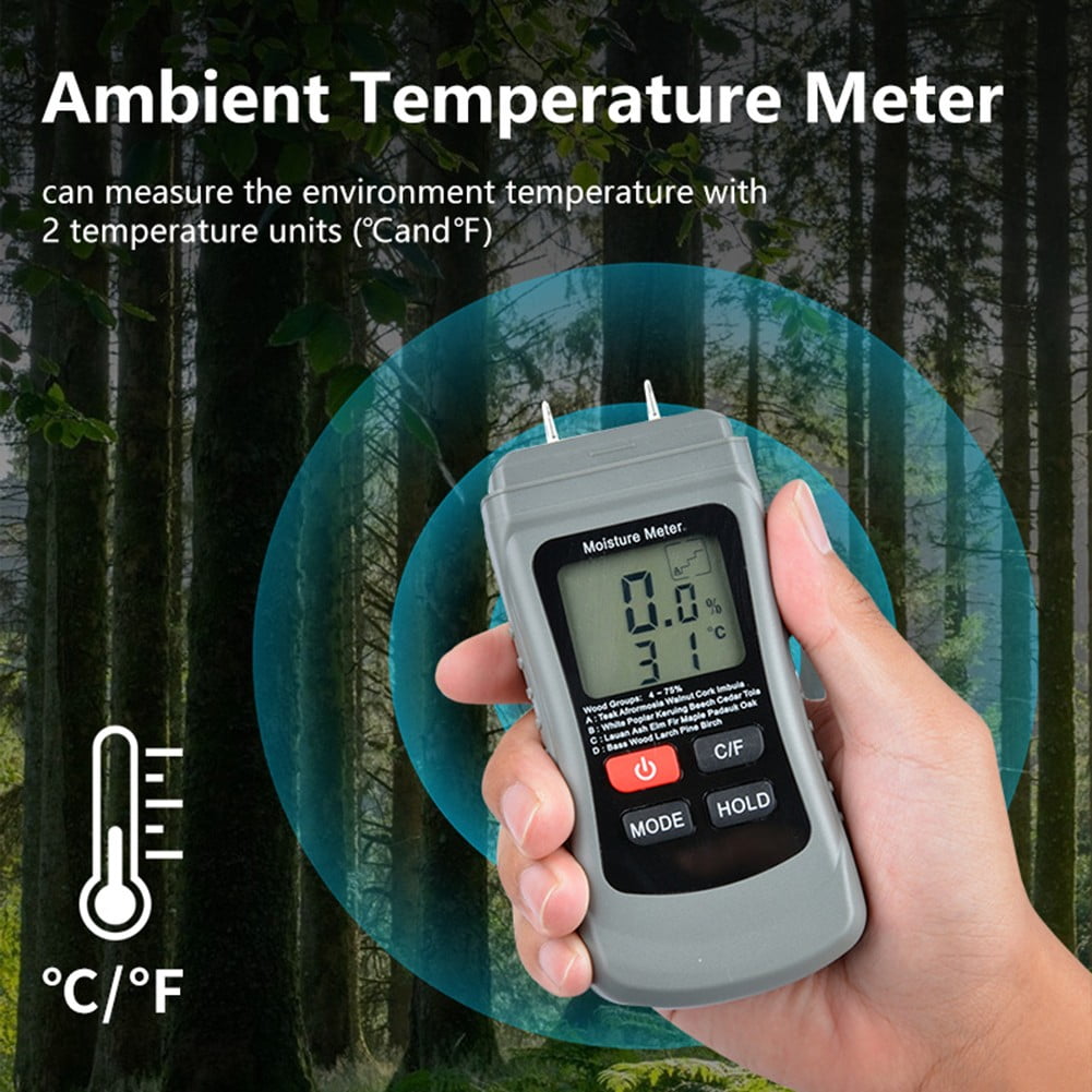Professional Moisture Meter For Wood Types With Four Measurement Modes ...