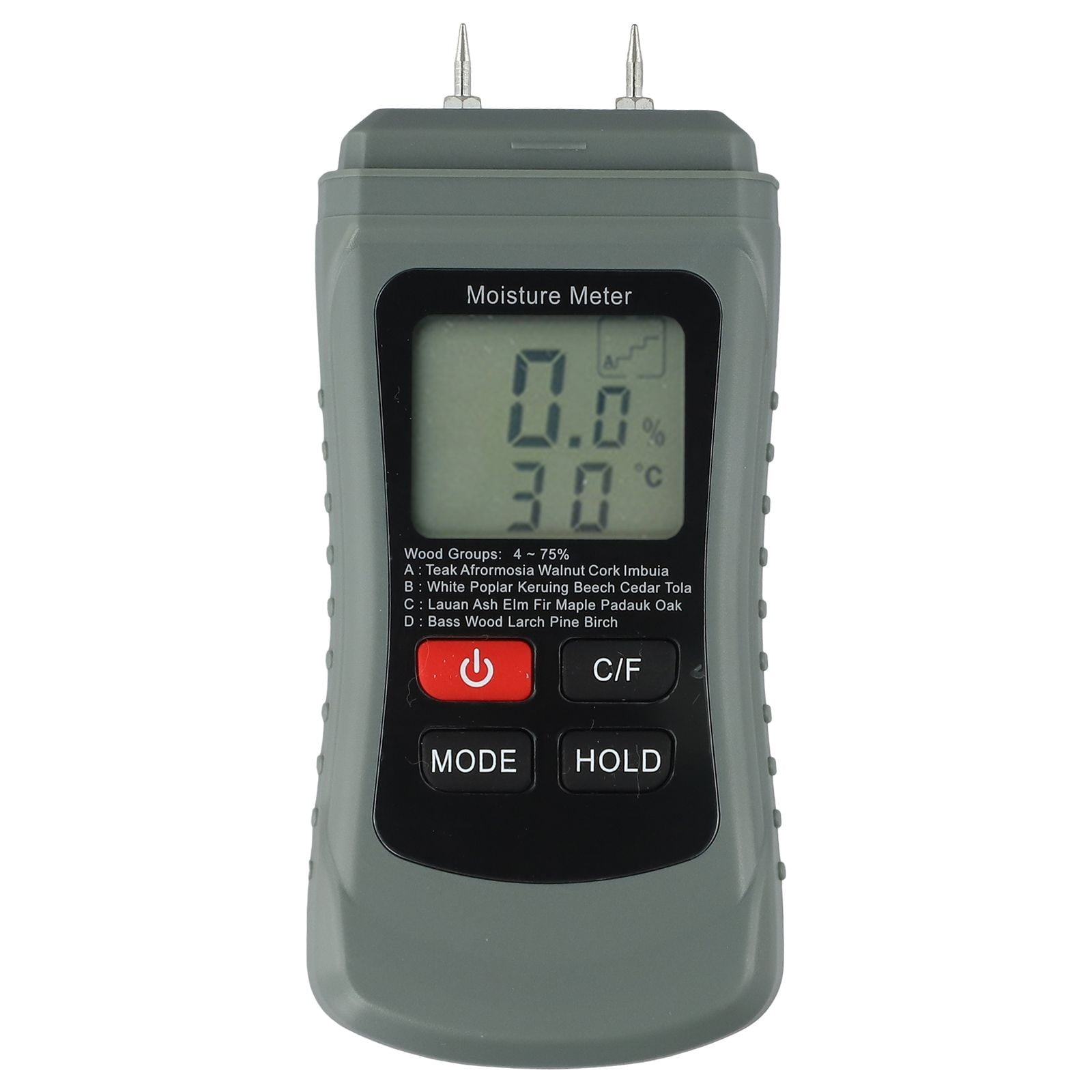 Professional Moisture Meter for Wood Types with Four Measurement Modes ...