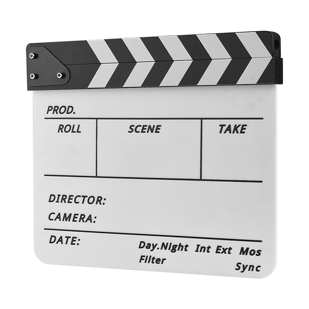 Professional Movie Directors Clapboard Video Acrylic Clapper Board Dry ...