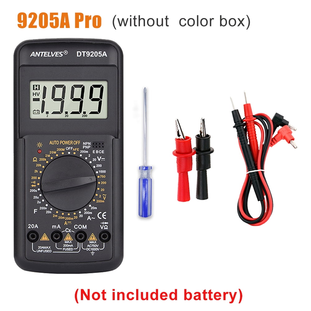 Professional Multimeter DT9205A Digital Tester Manual Range Voltage ...