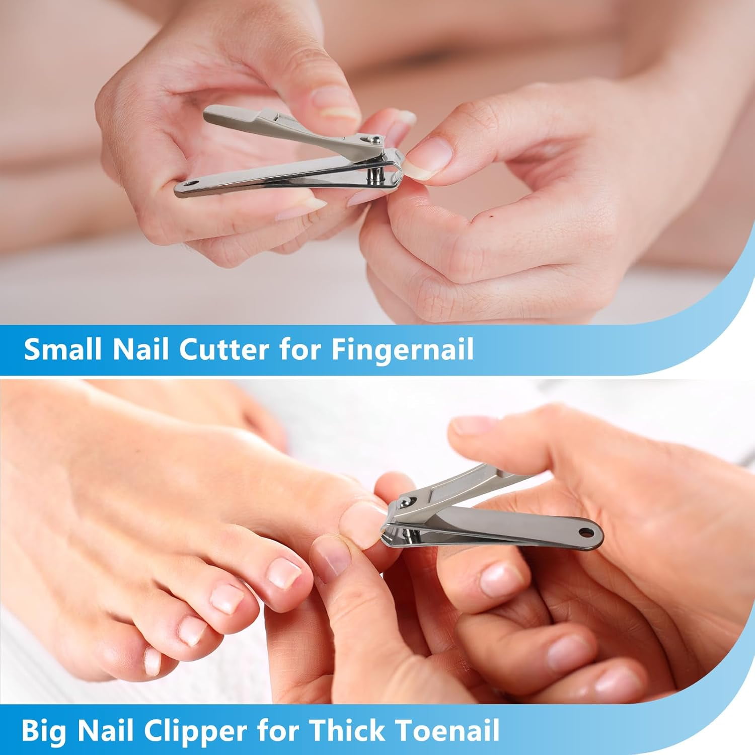 Professional Nail Clippers for Men and Women, Stainless Steel ...