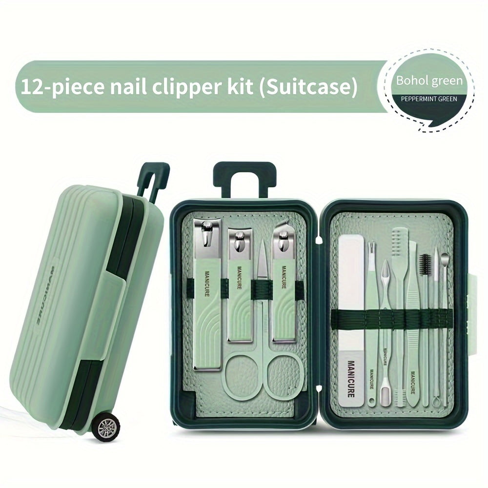 Professional Nail Clippers and Cuticle Nippers Set with Travel Case ...