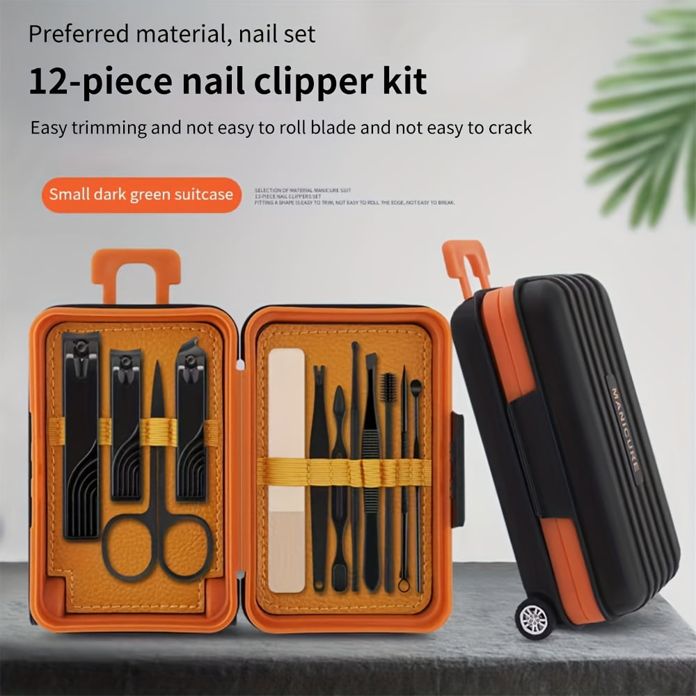Professional Nail Clippers and Cuticle Nippers Set with Travel Case ...